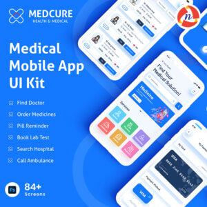 MEDCURE | Medical App UI Kit for Photoshop - NCode Technologies, Inc.